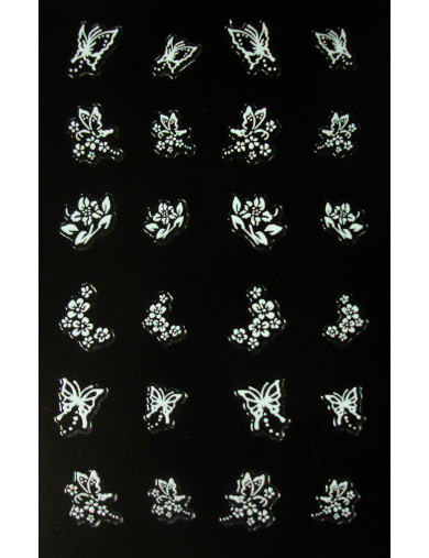 STICKER WHITE DESIGN 5 - Stickers autocollants - Infra Cosmetic